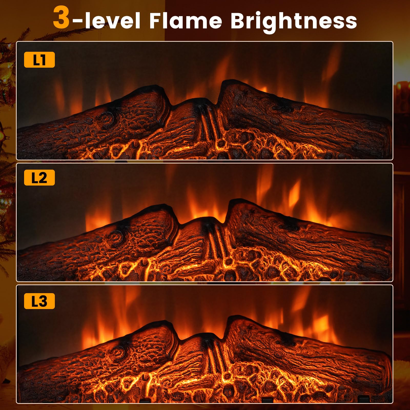 COSTWAY Electric Fireplace Insert 23-inch Wide, 1400W Recessed Fireplace Heater with Remote Control, 3 LED Flame Effects, 6H Timer, Electric Fireplace for Bedroom Home Office Indoor Use, Black