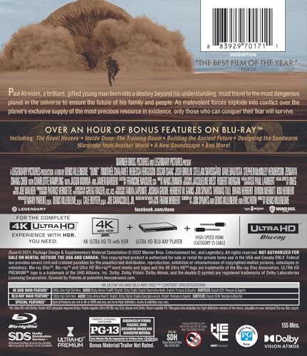 Dune (4k Ultra HD + Blu-ray) [4K UHD]