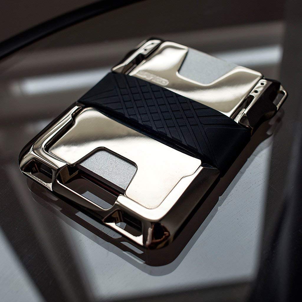 Dango Slim Minimalist Wallet for Men - RFID Blocking - Nickel Plated