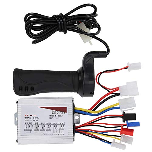 Dilwe Throttle Grip, 12V 500W Speed Controller Throttle Grip Set Accessory for Electric Bicycle Scooter E Bike
