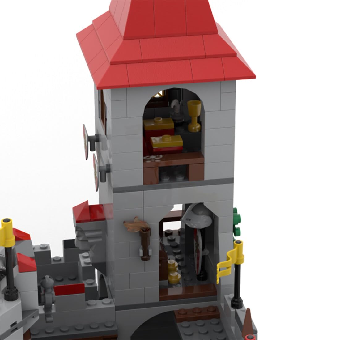 DECI Medieval Castle Building Blocks MOC Set Street Scene Model Building Blocks Set Mini Architecture Display (1000PCS)