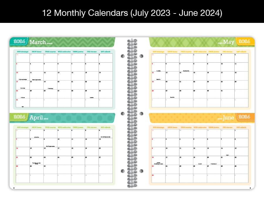 Dated Primary Student School Planner 2023-2024 Academic School Year, Large (8.5" by 11") Block Style Datebook with Engage Cover