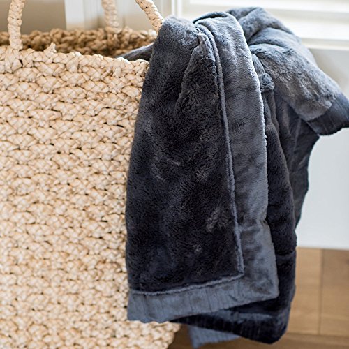 SARANONI Security Blankets for Babies Super Soft Boutique Quality Lush Luxury Baby Blanket (Small, Charcoal)