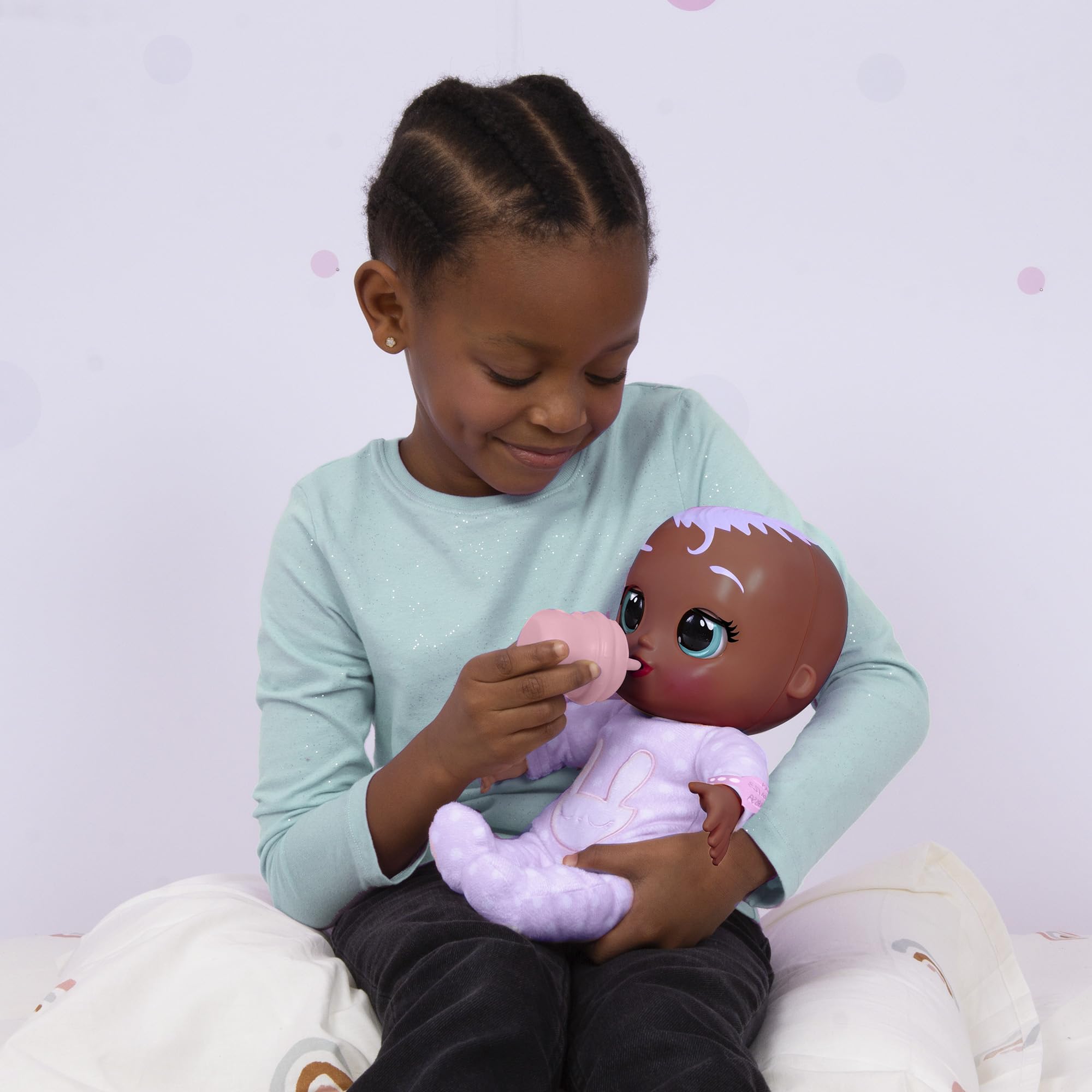 Cry Babies Newborn Molly - Interactive Baby Doll with 20+ Baby Sounds, Girls & Kids Age 18M and Up