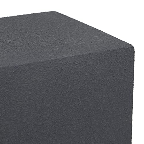 Deco 79 Contemporary Magnesium Oxide Garden Stool, 17" x 17" x 24", Black
