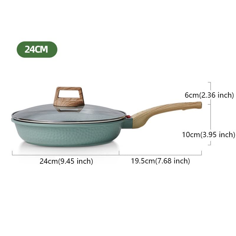 DHTDVD Medical Stone Pan Without Lid Nonstick Frying Skillet Cooking Granite Coating Omelette Pan Kitchen Cookware