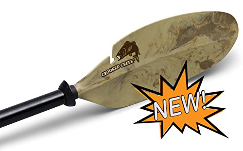 Crooked Creek Paddle Company Crooked Creek 9-foot Fishing Kayak Paddle, Camo - Features a Lightweight Construction and Asymmetrical Blades - Versatile and Comfortable (50487)