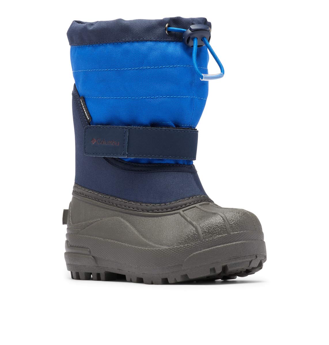 Columbia unisex child Powderbug Plus Ii Snow Boot, Collegiate Navy/Chili, 2 Big Kid US