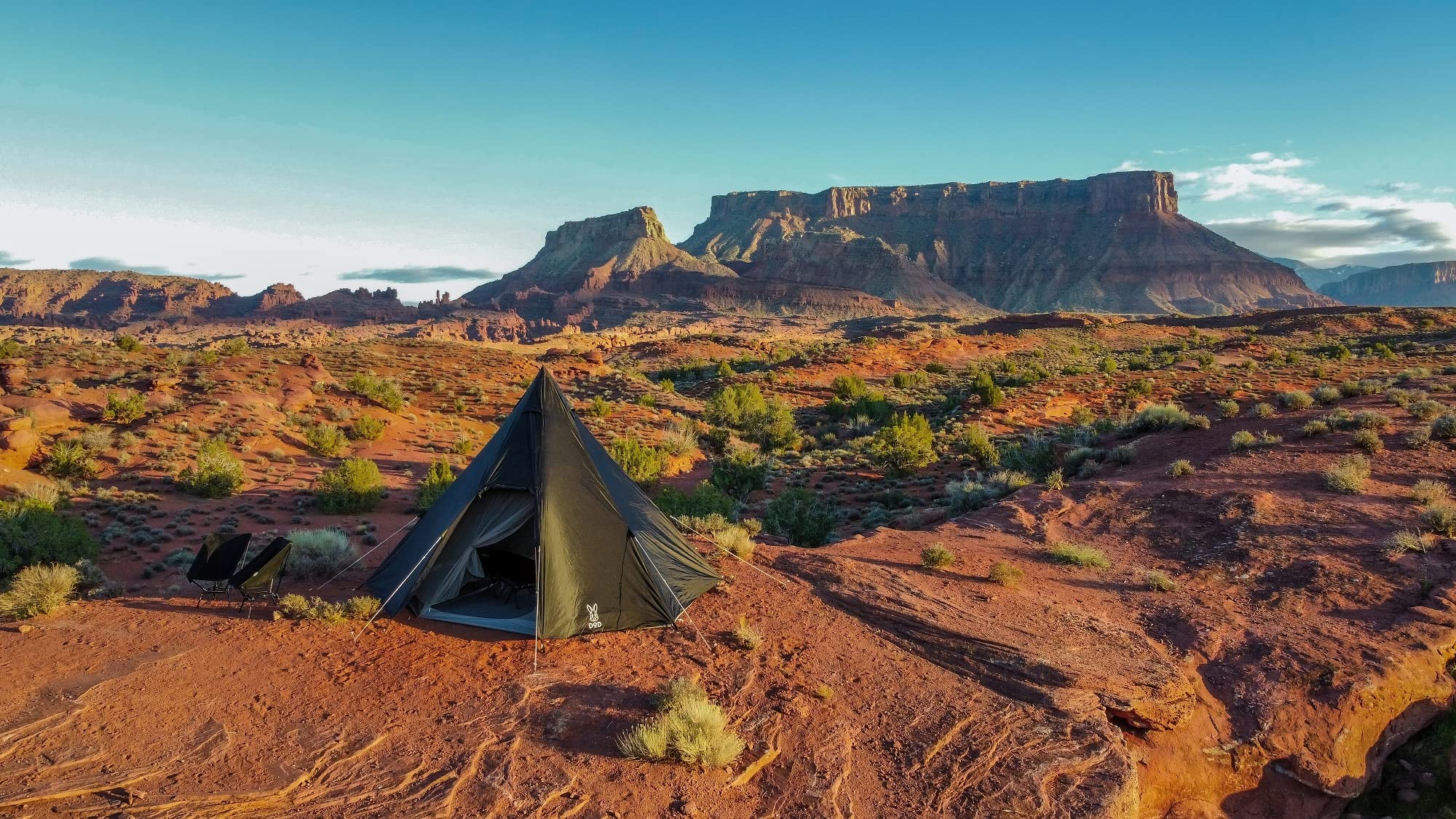 DOD Ichi One Pole Tent - A Roomy Teepee/Tipi Style Tent for Camping - Black - Medium