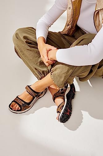 ECCO Women's Yucatan Multicolor Sport Sandal, AIR, 8-8.5