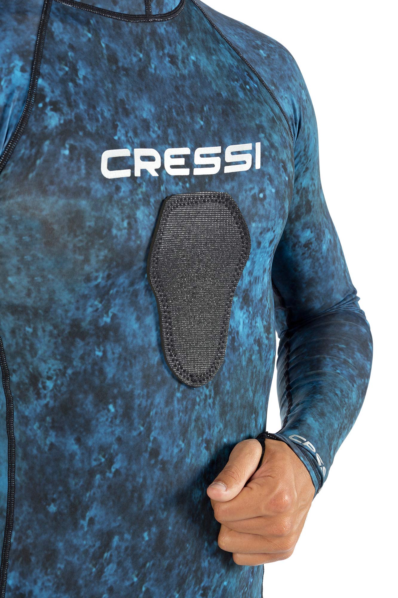 Cressi Hunter Rash Guard, camo blue, XL