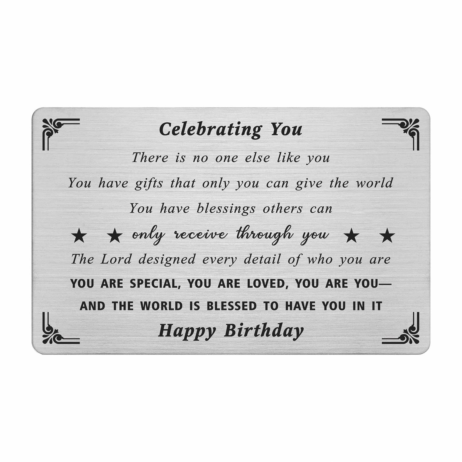Personalized Religious Birthday Cards - Happy Birthday Card Gifts Unique for Women Men, Wallet Card Birthday Gifts for Him Her