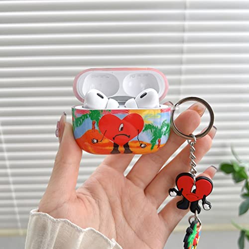 Liphontcta Cute Interesting Design Soft TPU Airpod Pro 2 Case,with Fashion Kawaii Lanyard Keychain,Suitable Man Women Girl 2022 Airpod Pro 2 Case,2019 Airpod Pro case. (Pro 2 Red)