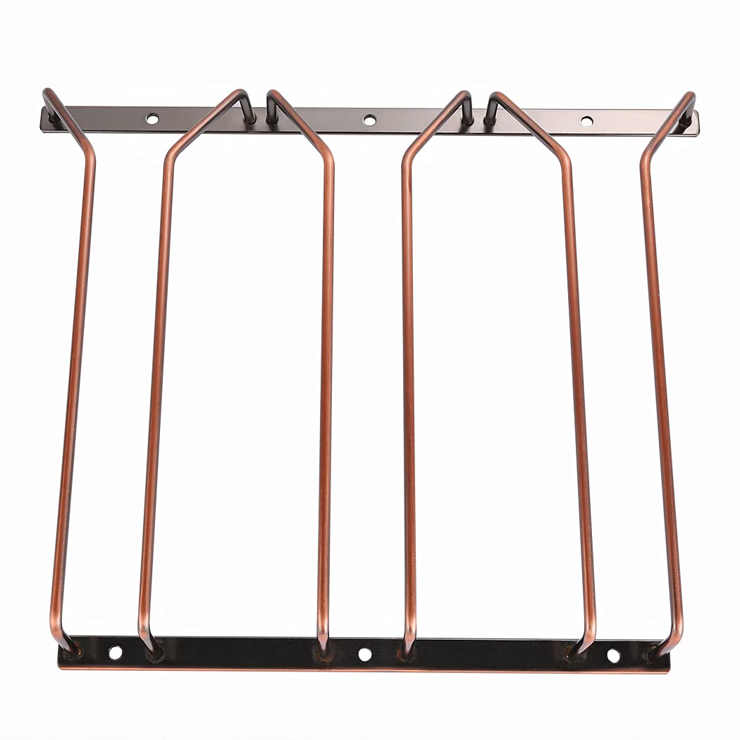 Dianoo Bronze Wine Glass Rack Under Cabinet, 3 Rows, 27.5cm