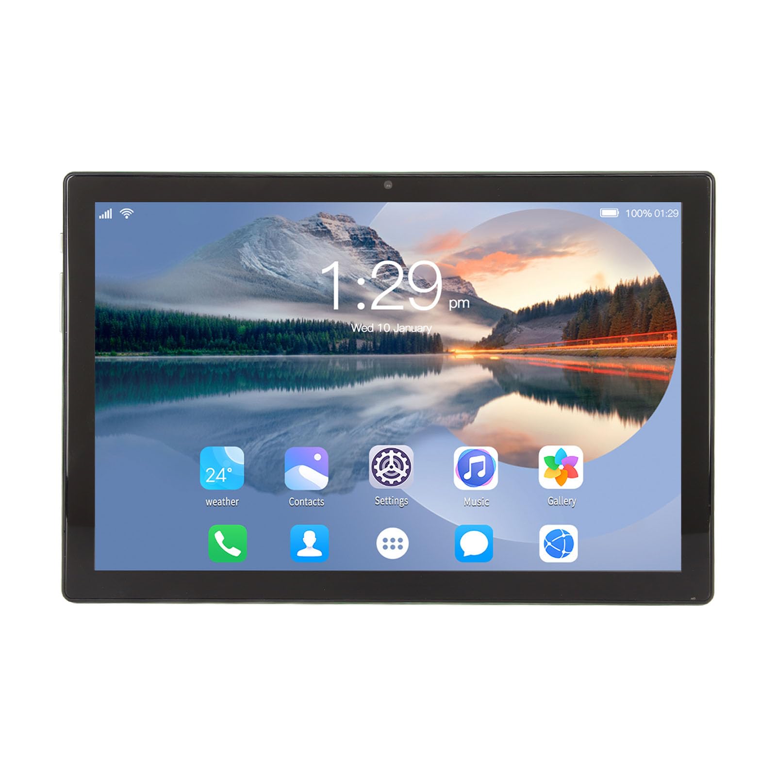 DAUERHAFT HD Tablet, 2 in 1 Tablet Aluminum Alloy 8GB 256GB Memory Blue for Travel (US Plug)