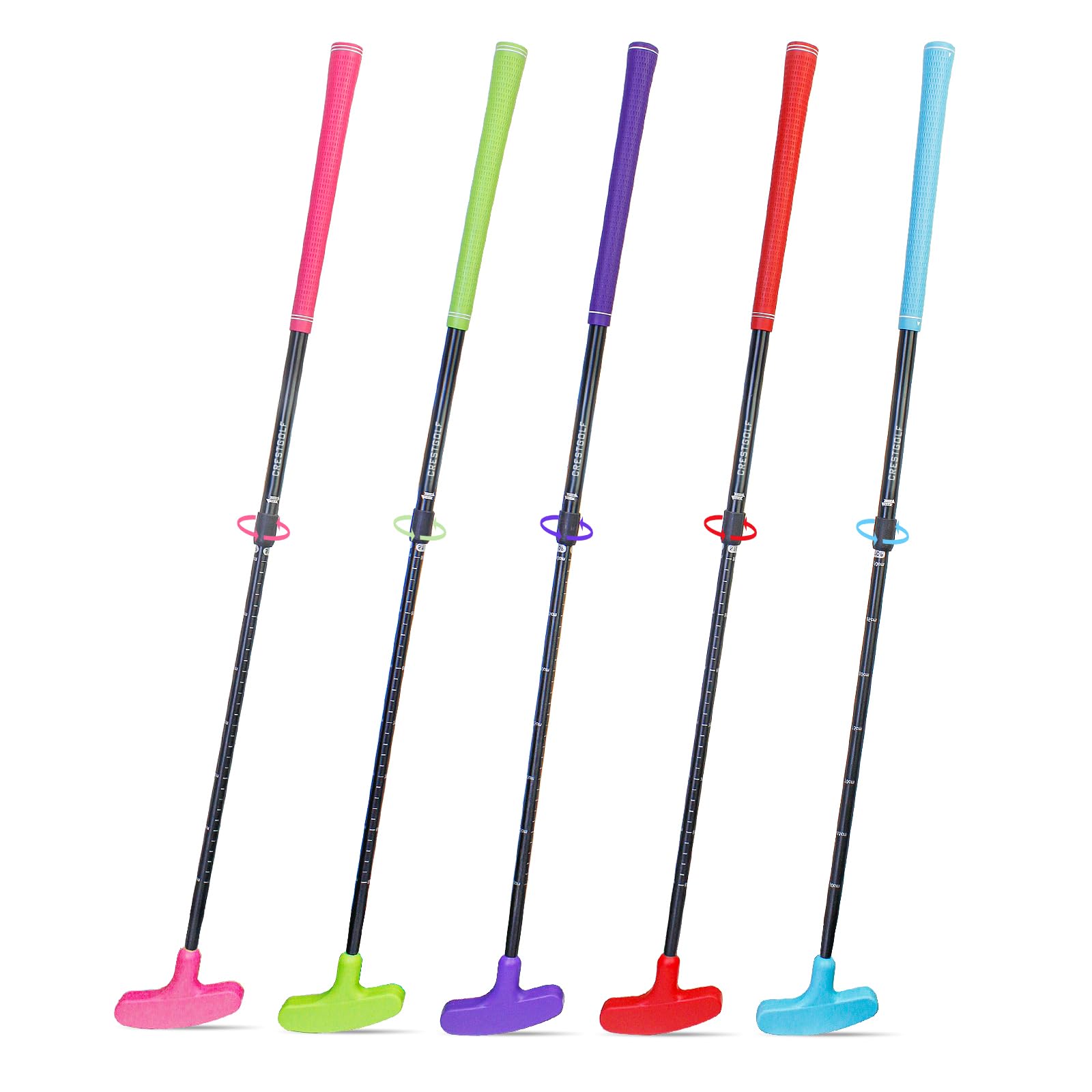 Crestgolf 5 Pack Two-way Golf Putters for Men and Women Adjustable Length Golf Clubs Set for Junior and Adults