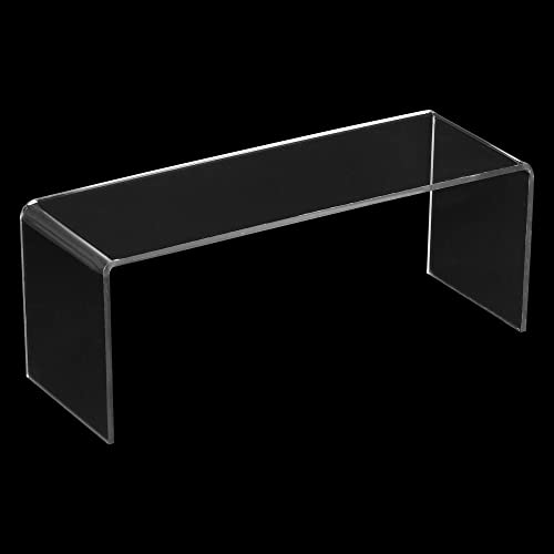 uxcell Shoes Display Stand Rack, 220x80x85mm Acrylic Storage Shelf Holder Clear