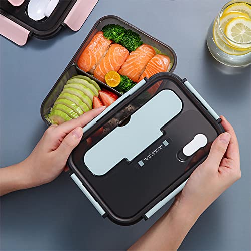 Ptsygantl Bento Boxes, 1100ML Bento Lunch Box, Bento Box With Compartments, Leakproof Lunch Containers for Office (Pink)