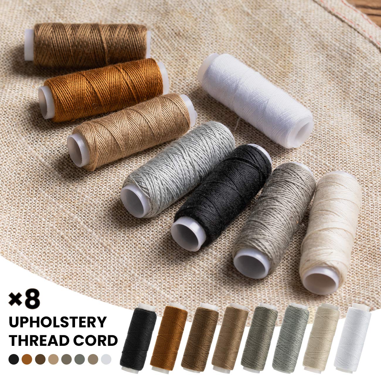 COSYLAND Leather Sewing Kit Upholstery Repair Kit 29-Pack Embroidery Hand Sewing Stitching Needle Thread