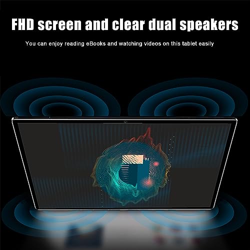 DAUERHAFT Tablet PC, 100-240V 10.1 Inch Tablet Support Fast Charging Octa Core Processor 5G WiFi 8MP Front 16MP Rear with Keyboard for Android 12.0 for Travel (US Plug)