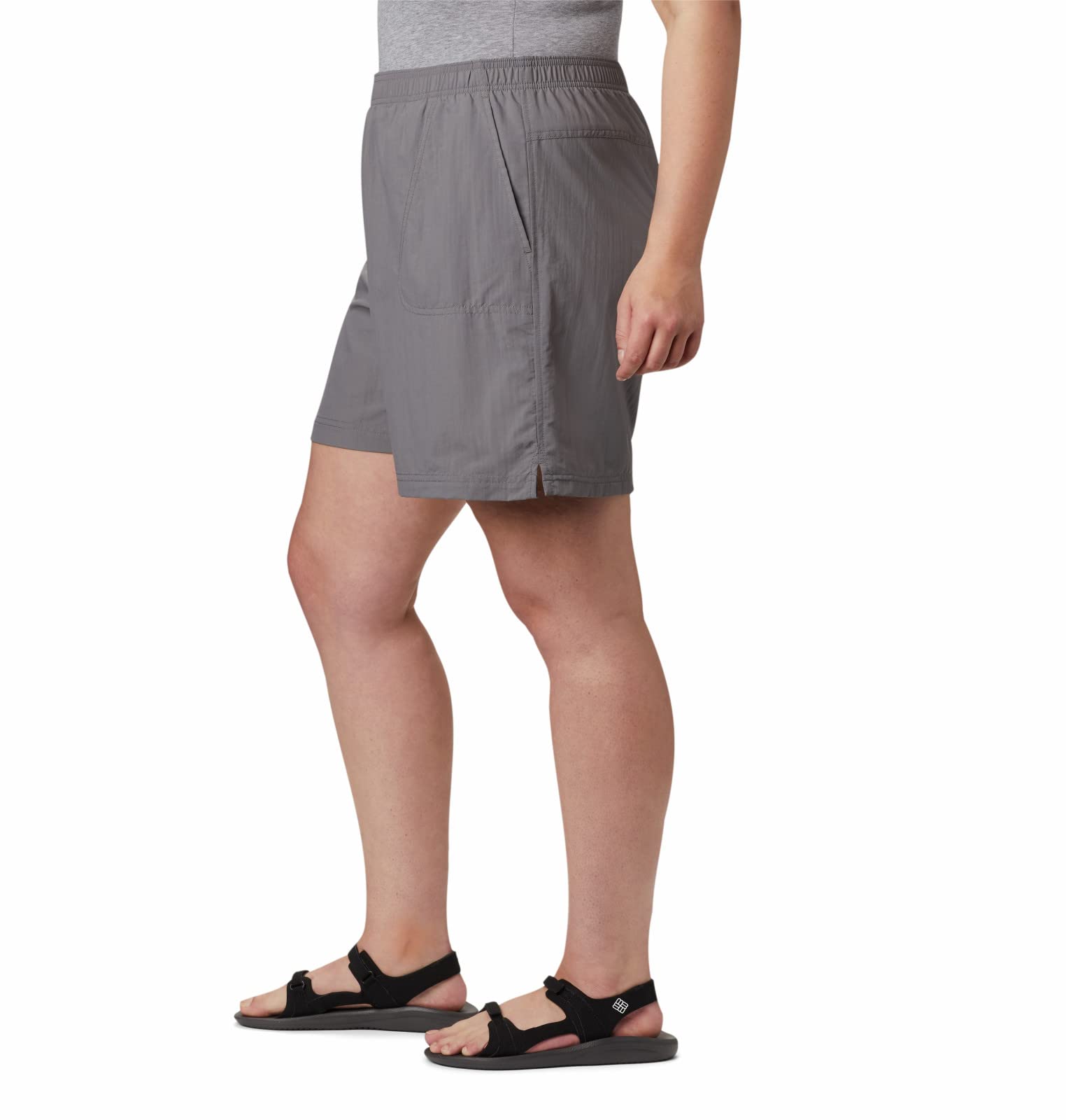 Columbia Women's Plus-size Sandy River Short, Breathable, Sun Protection Shorts, City Grey, 3X x 6