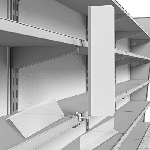 Mipcase Plastic Divided Purse Organizer for Closets- 10Pcs Shelf Divider Supermarket Commodity Divider, L Shape Baffle
