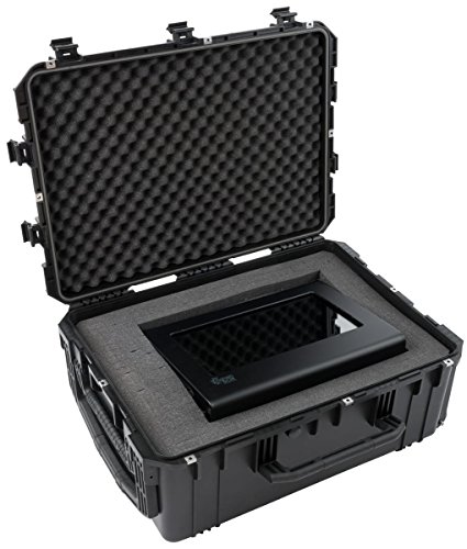 Displays2go Equipment Case with Foam Pads and Air Pressure Release Valve – Black (JFFS01BK)