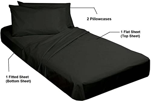 Cot Sheet Set 30x80,100% Cotton 4 PC Cot Sheets Dark Grey, Fitted Cot Sheet-Perfect for Narrow Twin/RV Bunk/Guest Bed Replacement/30 x80 Mattress-Fits Upto 4"-8" Deep Mattress,Cot Size Sheets