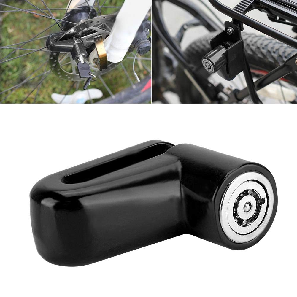 Disc Brake Lock, Heavy Duty Safety Portable Brake Lock, ABS + Metal for Motorcycle Road Bike Bicycle(Black)