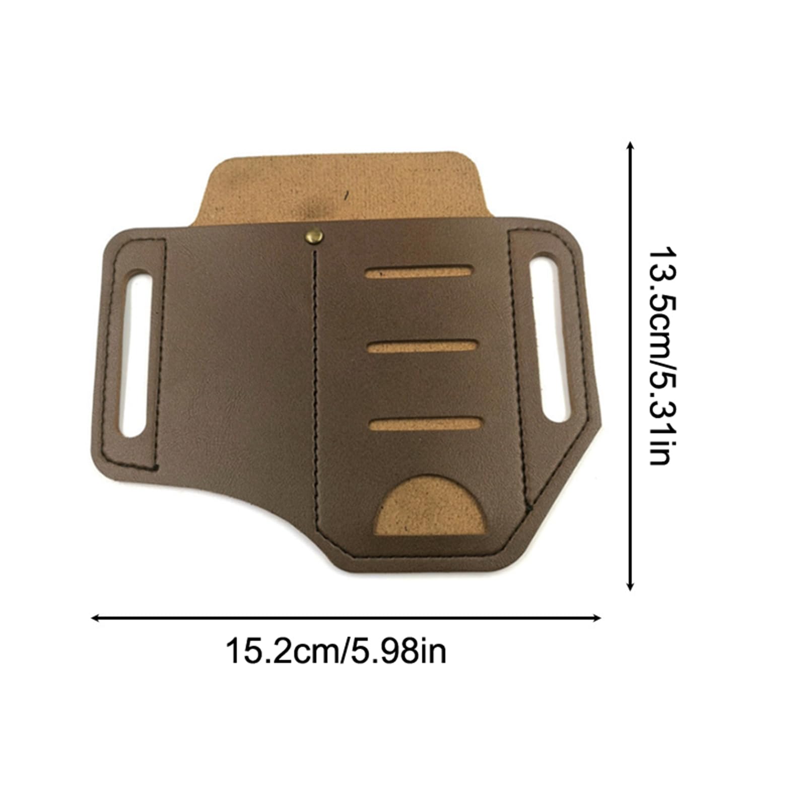 Leather Multitool Sheath, Tools Belt Organizer, Daily Use Sheath Holster for Belt, Multitool Pouch for Belts, Belt Sheath Pocket Tool Organizer for Men Flashlight Pen Work(Dark Brown)