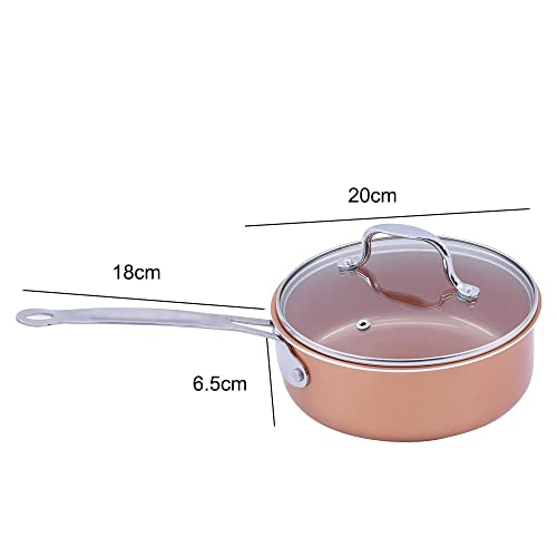 DHTDVD Non-Stick Pan Ceramic Induction Pan Frying Pan Saucepan Oven and Dishwasher Safe Non-Stick
