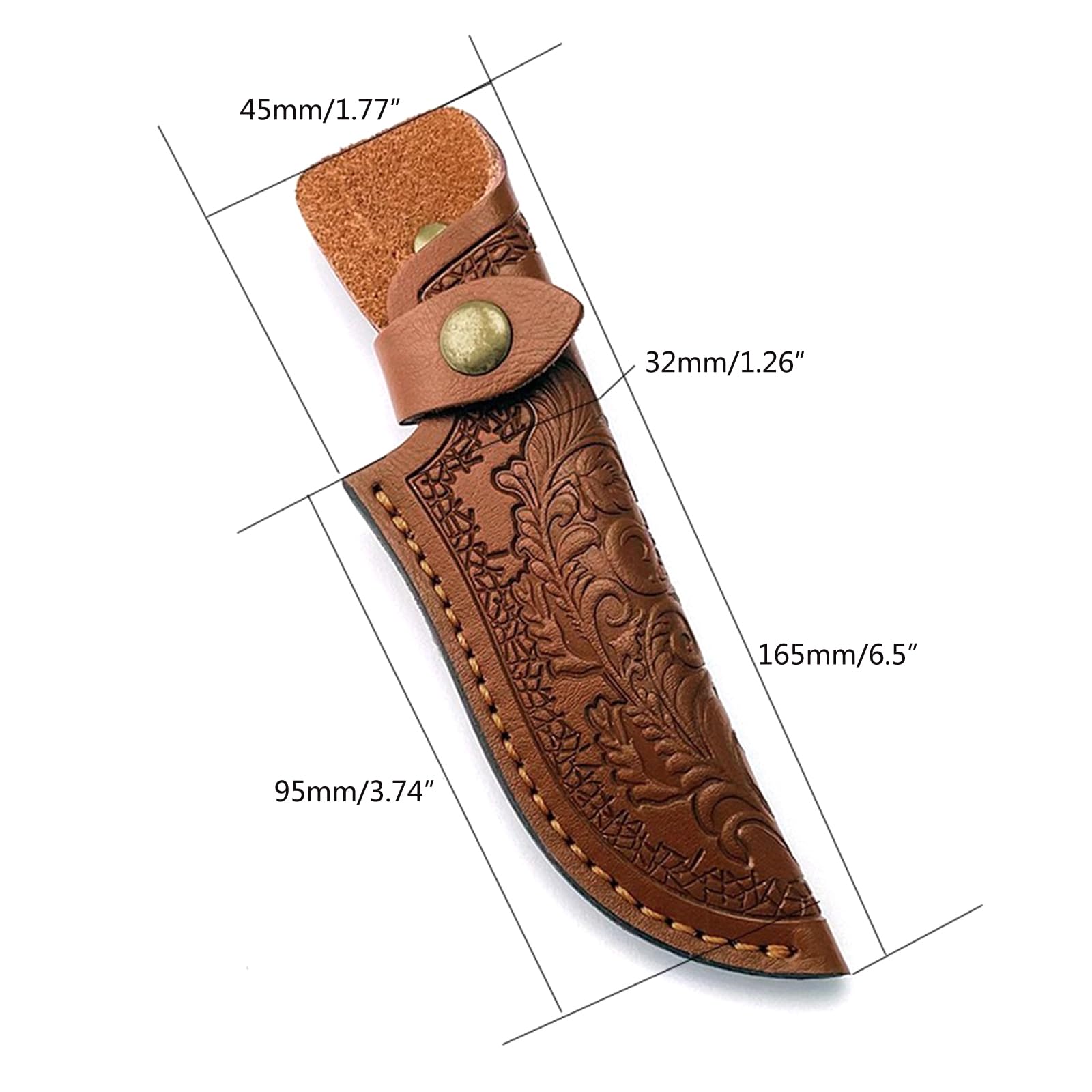 Leathers Sheath Case Pocket Straight Sheath Carriers Holsters Handmade Pouches With Belt Loop