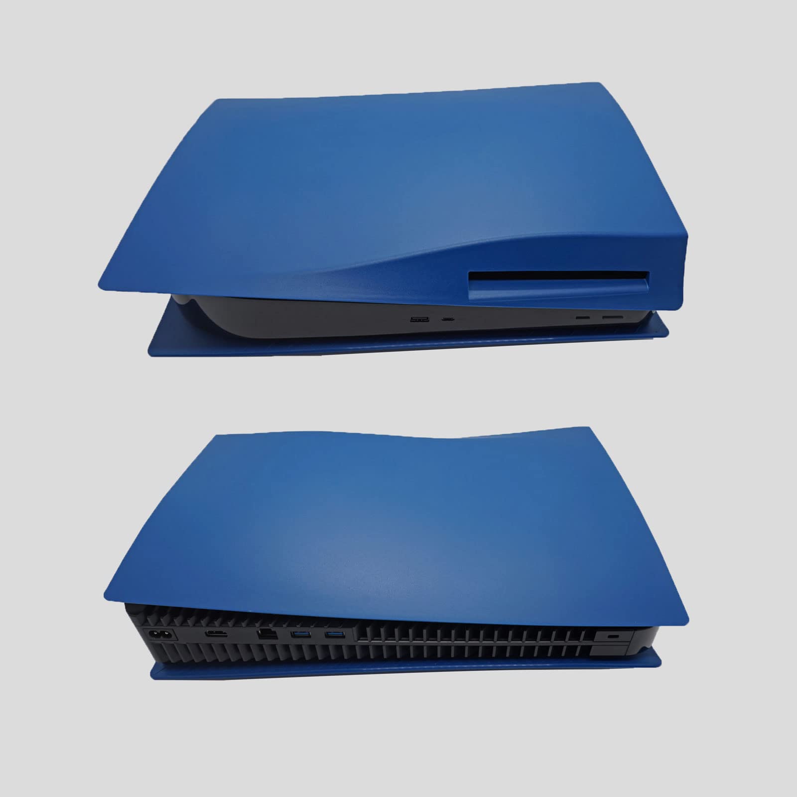 Faceplates Compatible with PS5 Console, PS5 Face Plates Dust Cover Console Skins,ABS Anti-Scratch Dustproof Cover Replacement Shell Plates,Disc Edition (Blue)