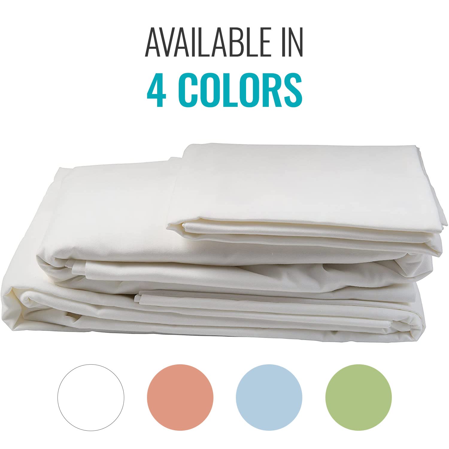 DMI Hospital Bed Sheets that Include Fitted Sheet, Top Sheet and Pillowcase made of Cotton Polyester Blend, 132 Thread Count, Blue