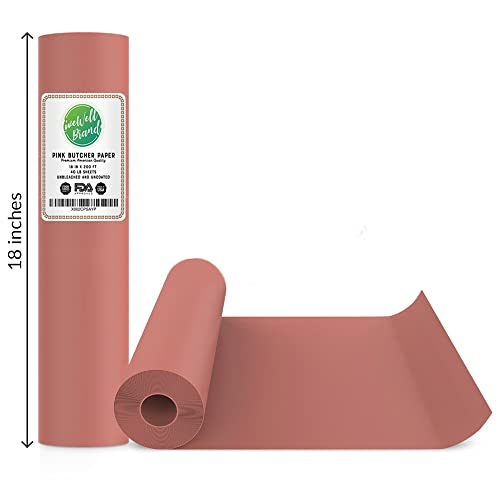Pink Butcher Paper For Smoking Meat - 18 Inch x 100 Feet - Food Grade – Unwaxed and Uncoated – Made in USA