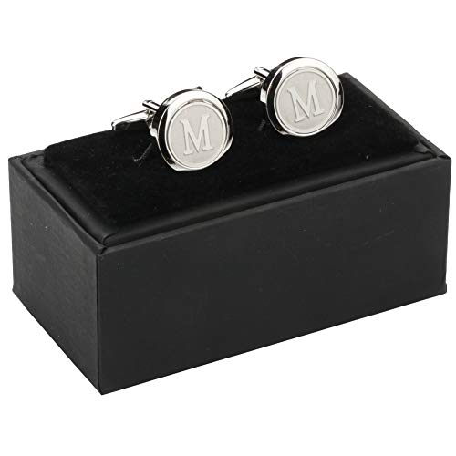 Dannyshi Mens Classic Stainless Steel Initial Cufflinks 26 Alphabet Initial Letter Cufflinks Business Wedding Shirts A-Z (U)