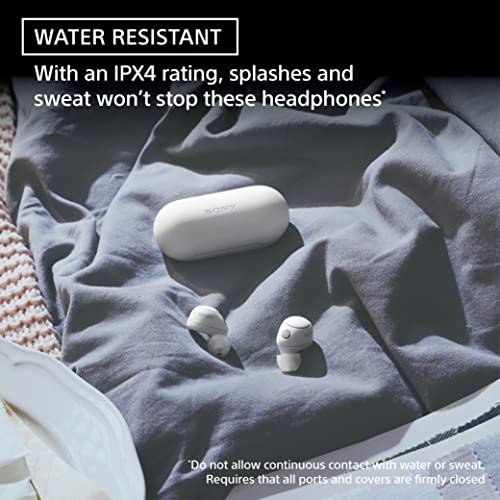 Sony WF-C700N Truly Wireless Noise Canceling in-Ear Bluetooth Earbud Headphones with Mic and IPX4 Water Resistance, White