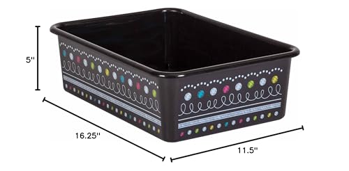 Teacher Created Resources Chalkboard Brights Large Plastic Storage Bin