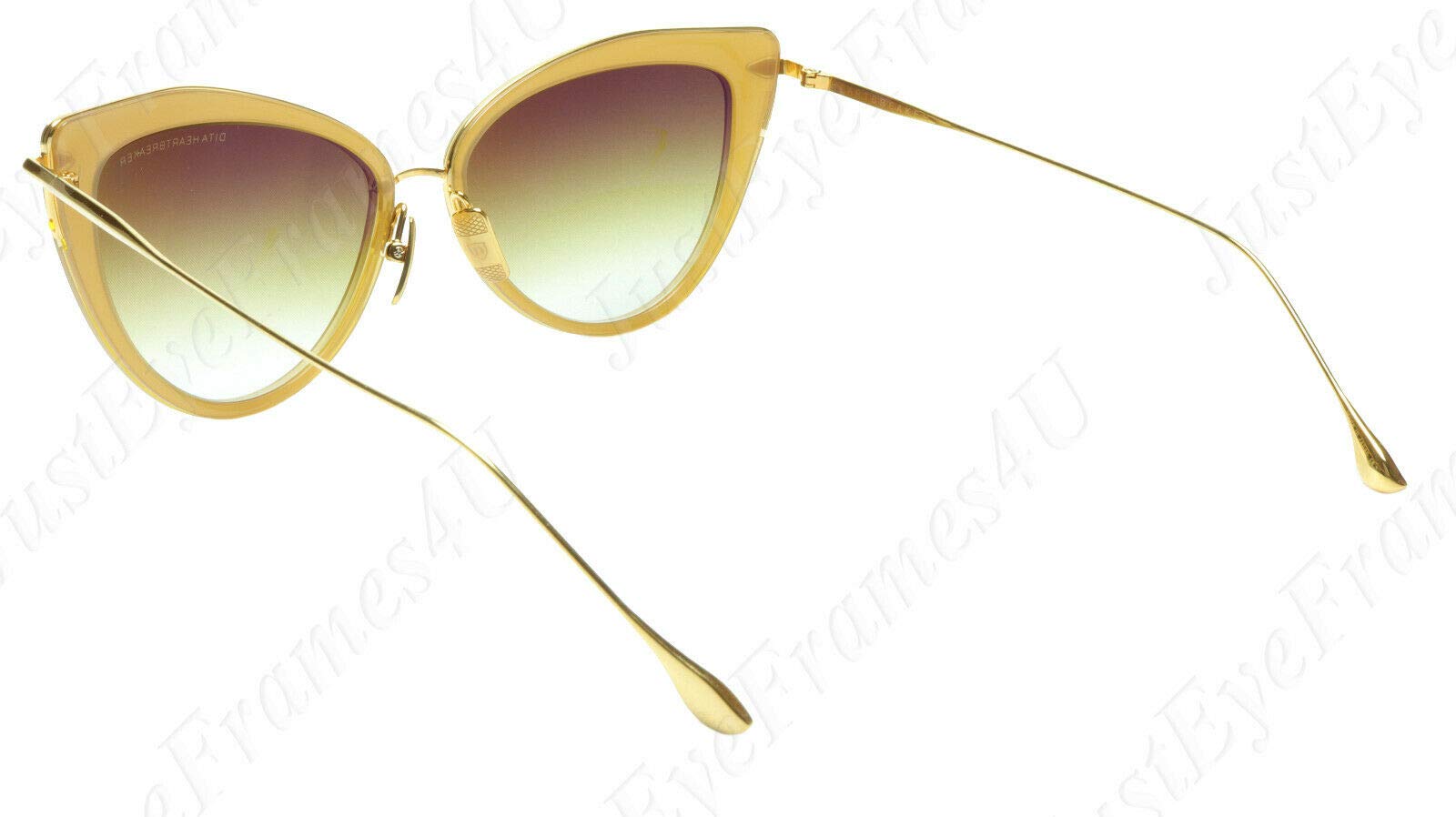 Dita Heartbreaker 22027-C-BRN-GLD-56-Z Sunglasses Light Brown Crystal-18K Gold 56mm