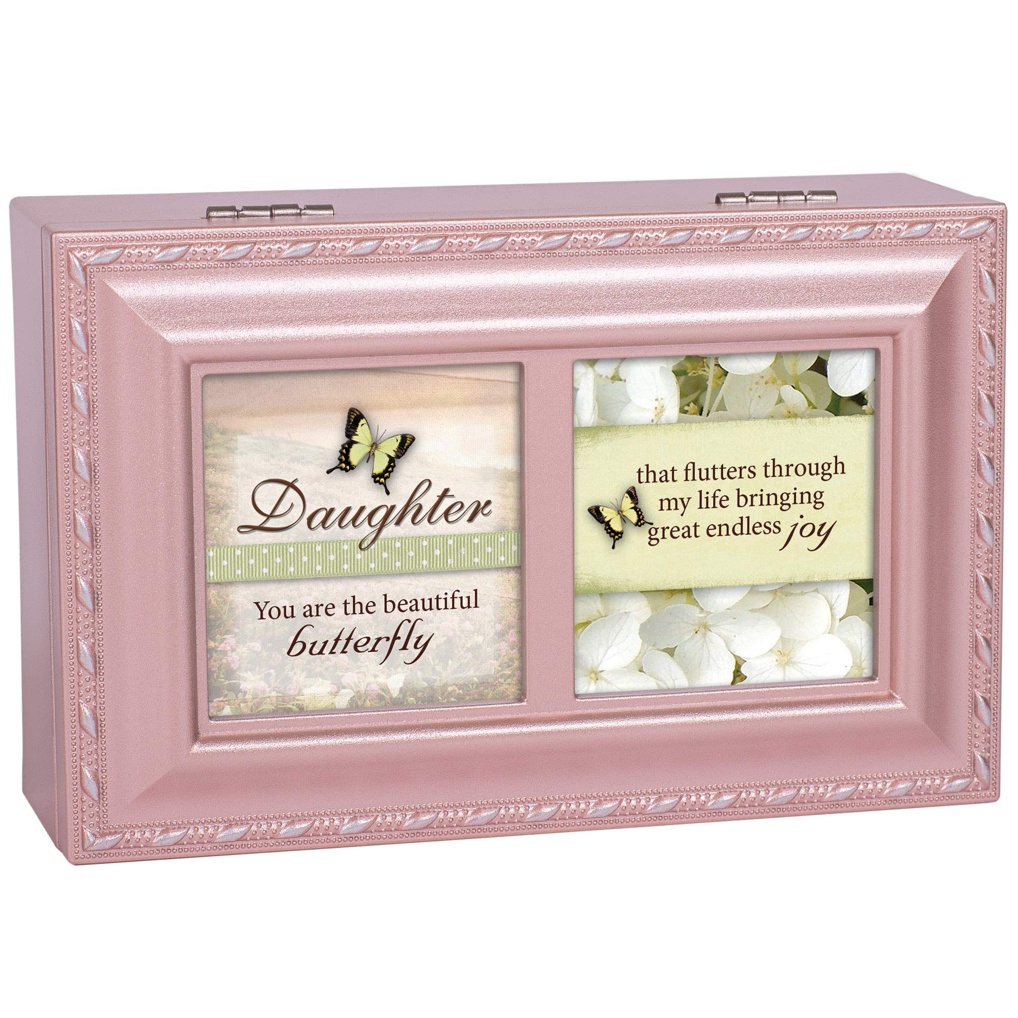 Cottage Garden Daughter You Give Me Joy Pink Petite Traditional Music Box Plays Unchained Melody