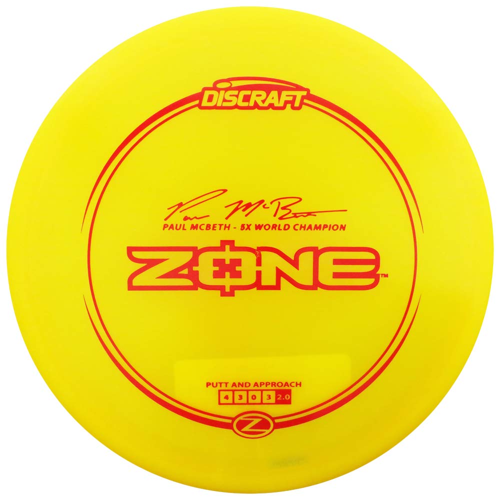 Discraft Paul McBeth Elite Z Zone | Overstable Putt & Approach Disc | Scramble Out of Any Position | Trusted by the Pros | Discraft Zone Disc Golf Approach Disc | Weight - 174g (Colors may vary)