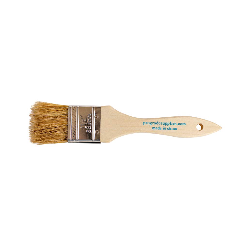 Pro Grade - Chip Paint Brushes - 12 Ea 1.5 Inch Chip Paint Brush Light Brown