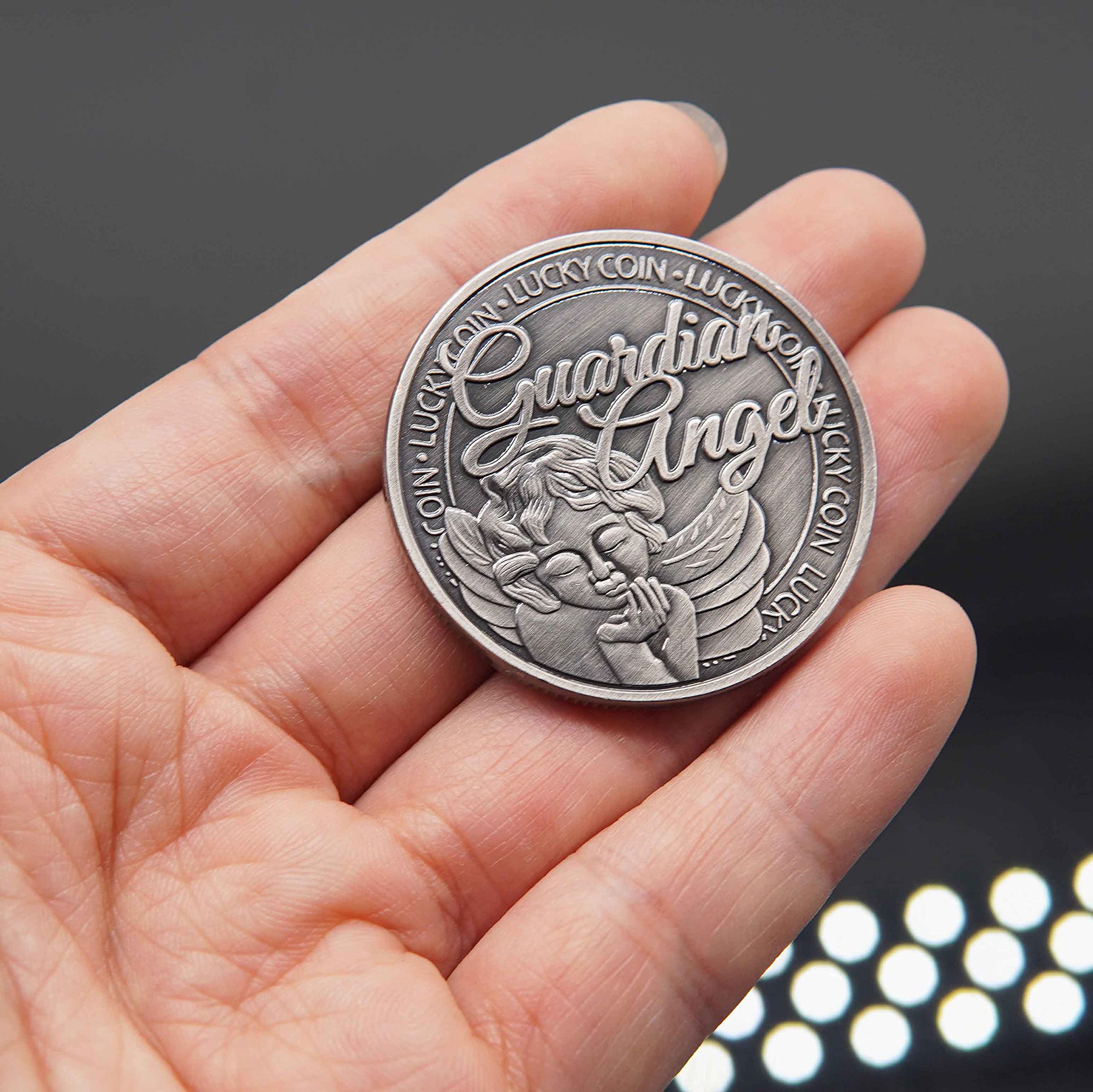 KANGHE Guardian Angel Medal Lucky Coin Good Luck Commemorative Gift