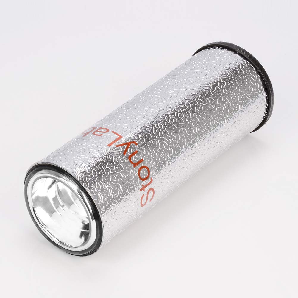stonylab Dewar Flask, Cylindrical Form Borosilicate Glass Dewar Flask with Aluminum Base, 210mm Interior Depth and 70mm Interior Diameter for Laboratory, 665ml