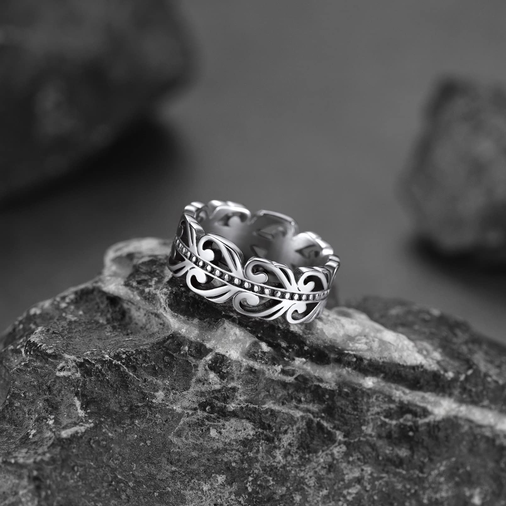 FaithHeart Women Gold Plated Celtic Love Knot Rings Classcial Vintage Style Wedding Engagement Gift