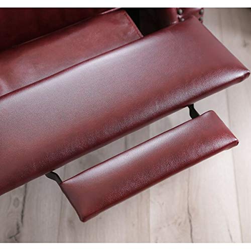 Darby Home Co Modern Style Faux Leather Upholstery Manual Pushback Recliner (Red Faux Leather)