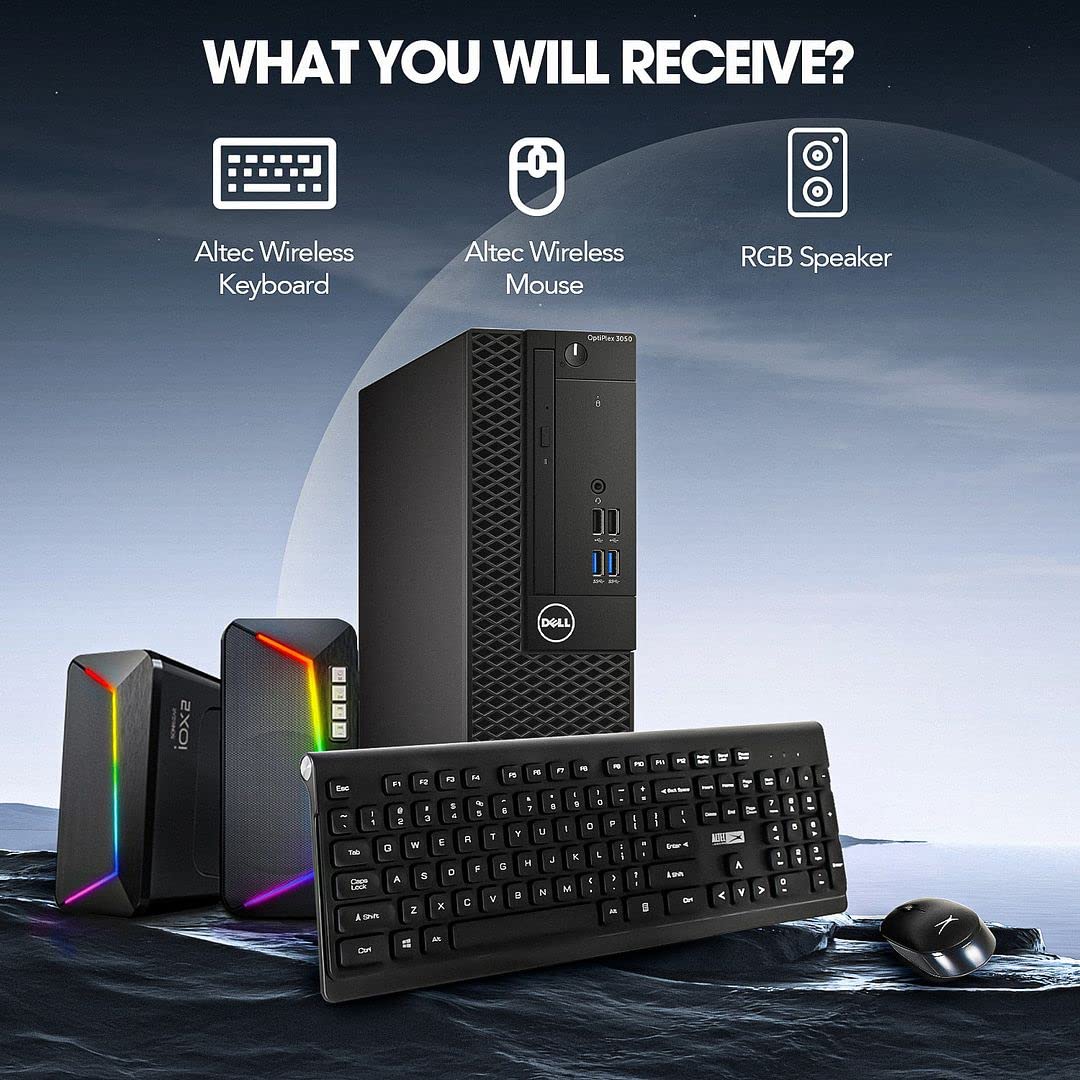 Dell OptiPlex 3050 Desktop Computers PC, Intel Core i5-7500 3.4GHz, 32GB Ram New 1TB M.2 NVMe SSD, RBG Speaker,Windows 10 Pro (Renewed)