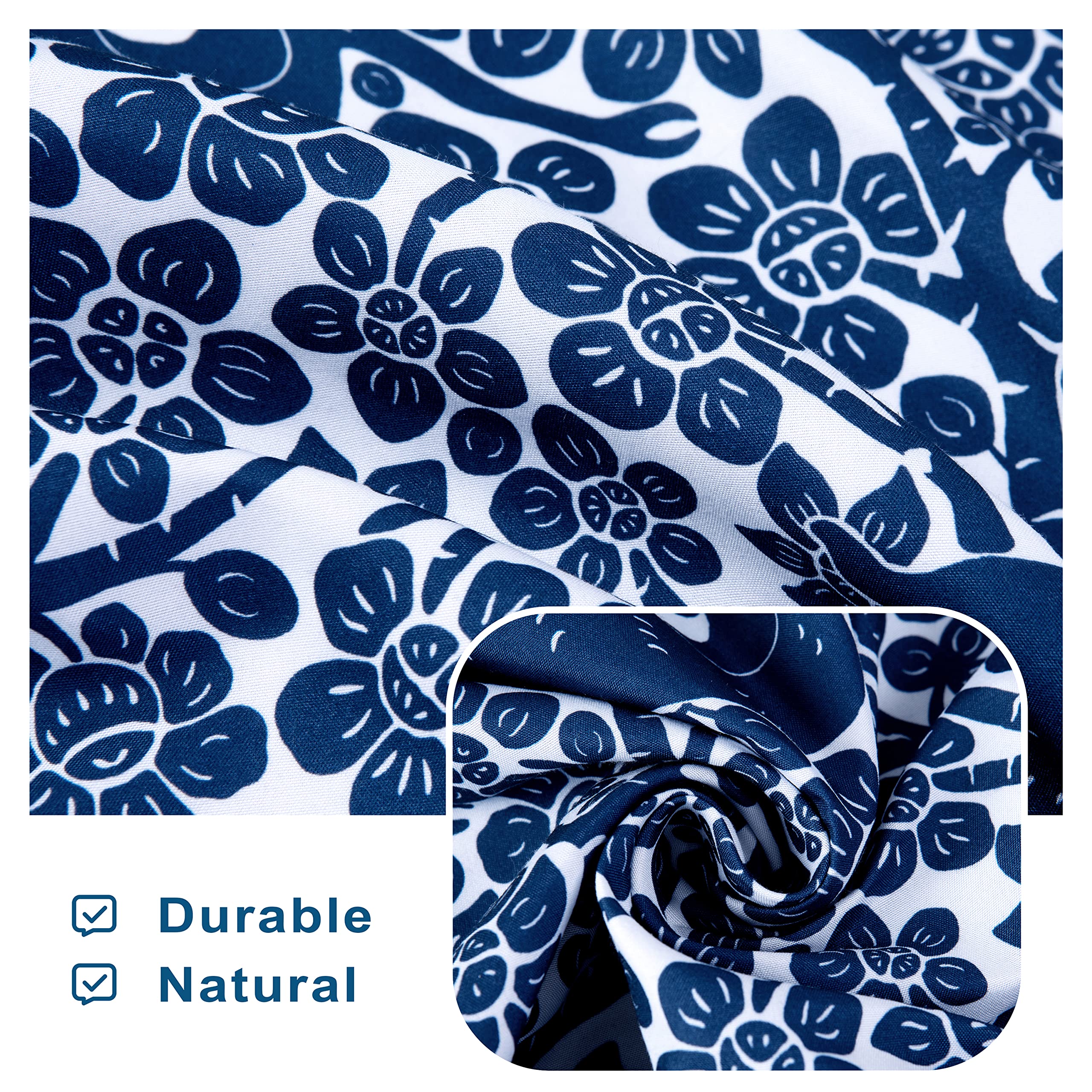 DriftAway Forest Jungle Curtains for Bedroom 84 Inch Room Darkening Blackout Lined Thermal Window Drapes Deer Fawn Flower Pattern Grommet 2 Panels