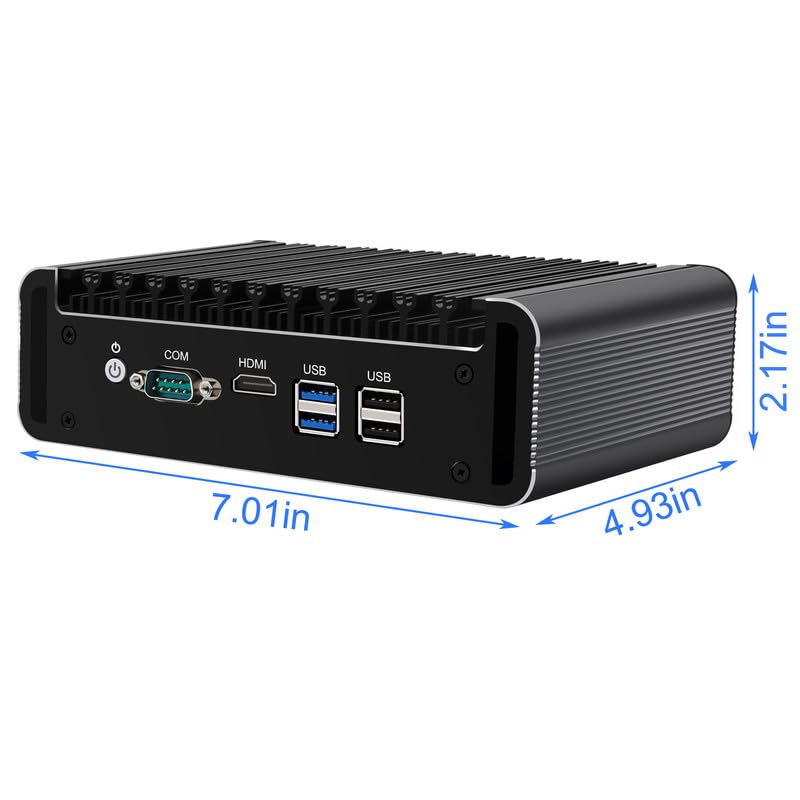 Firewall Micro Appliance, 6 Ports Mini PC Intel Quad Celeron N5105, Inter i226-V LAN, DDR4 RAM, AES-NI, Router PC, VPN, 16 GB RAM 512 GB SSD