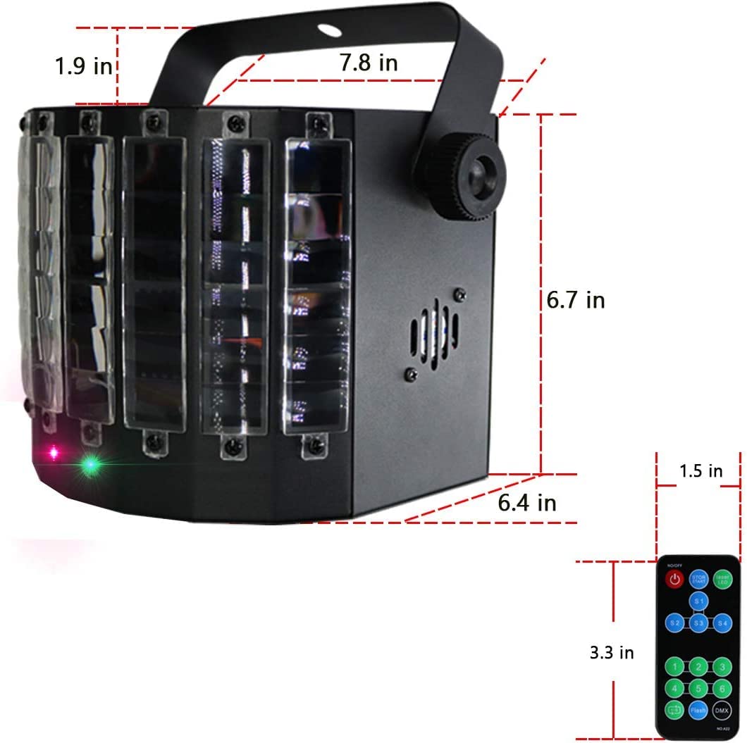 DJ Lights,SAHAUHY 2 in 1 Professional Stage Lights Mixed Effect Sound Activated Party Lights for Event Disco Dance Birthday Bar Club with Remote